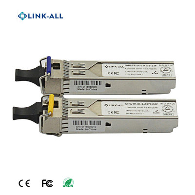1.25G 1310NM/1490NM(1490NM/1310NM) Wavelength BIDI 60KM Transceiver With SC Connector
