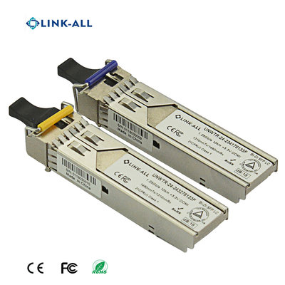 1.25G 1310NM/1490NM(1490NM/1310NM) Wavelength BIDI 60KM Transceiver With SC Connector