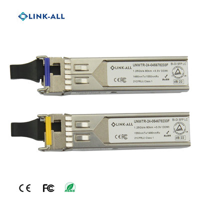 1.25G 1490NM/1550NM(1550NM/1490NM) Wavelength BIDI 120KM Transceiver With SC Connector