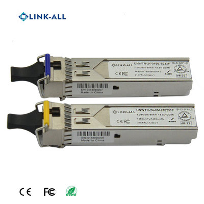 1.25G 1490NM/1550NM(1550NM/1490NM) Wavelength BIDI 120KM Transceiver With SC Connector