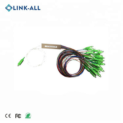 1*32 PLC Splitter 0.25mm Fiber Diameter Without Connector Steel Tube Package
