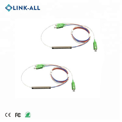 1*64 PLC Splitter 0.25mm Fiber Diameter Without Connector Steel Tube Package