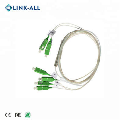 1*64 PLC Splitter 0.25mm Fiber Diameter Without Connector Steel Tube Package