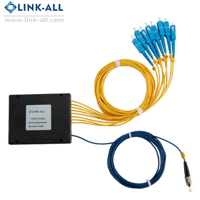 1X2/4/8/16/32/64 Optical Fiber PLC Splitters ABS Box Type with SC/UPC connector for FTTH network
