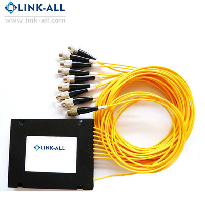 1X2/4/8/16/32/64 Optical Fiber PLC Splitters ABS Box Type with SC/UPC connector for FTTH network