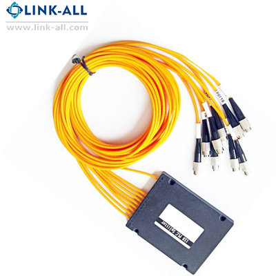 1X2/4/8/16/32/64 Optical Fiber PLC Splitters ABS Box Type with SC/UPC connector for FTTH network