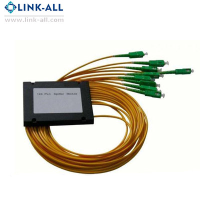 1X2/4/8/16/32/64 Optical Fiber PLC Splitters ABS Box Type with SC/UPC connector for FTTH network