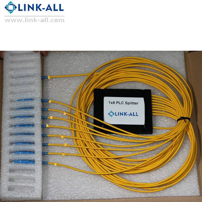 1X2/4/8/16/32/64 Optical Fiber PLC Splitters ABS Box Type with SC/UPC connector for FTTH network
