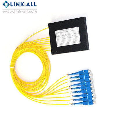 1X2/4/8/16/32/64 Optical Fiber PLC Splitters ABS Box Type with SC/UPC connector for FTTH network