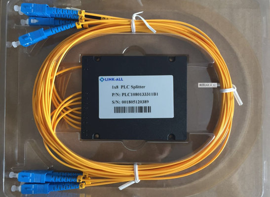 1X2/4/8/16/32/64 Optical Fiber PLC Splitters ABS Box Type with SC/UPC connector for FTTH network