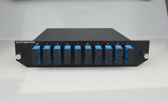 1X2/4/8/16/32/64 Optical Fiber PLC Splitters Cassette Type with SC/UPC connector for FTTH network