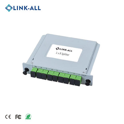 1X2/4/8/16/32/64 Optical Fiber PLC Splitters Cassette Type with SC/UPC connector for FTTH network