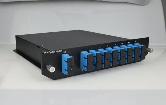 1X2/4/8/16/32/64 Optical Fiber PLC Splitters Cassette Type with SC/APC connector for FTTH network