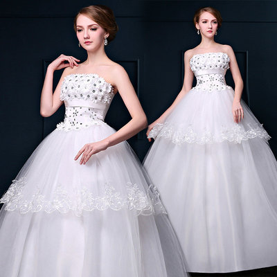 China Hot Sale Appliques Beading Wedding Dress White Princess Waist Organza Wedding Dress supplier