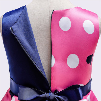 New Arrival Pink Wave Point Heart-Shaped Flower Girl Dress Disfraz Christmas Dress Disfraz Girl Dress Christmas Clothes supplier
