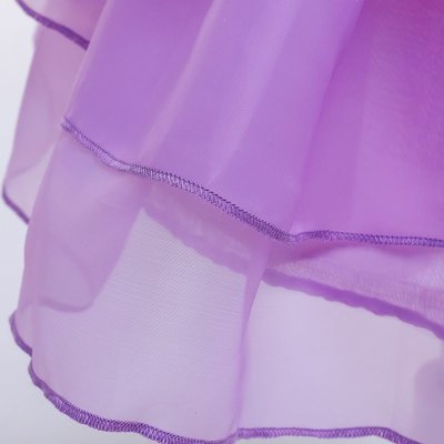 Hot Sale Toon Purple Girl Dress Bow Belt Printed Mesh Gown Princess Dress Tutu Dresses Invisible Zipper Disfraces Vestid supplier