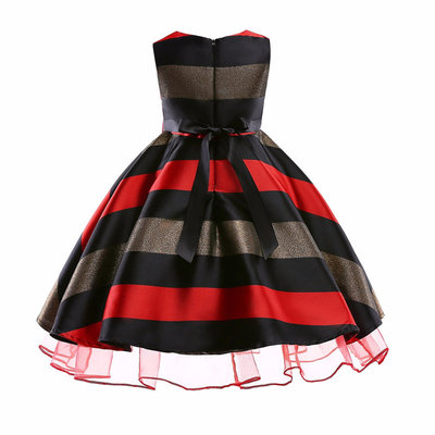 New Sukienki Dla Dziewczynek Vestidos De Novia Elsa Costume Lol Dress Horizontal Stripes Flower Girl Dress Sukienka Dzie supplier