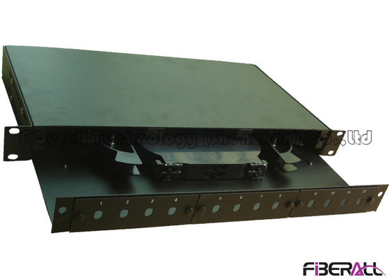China Metal Fiber Optic Distribution Panel , Sliding Out 24 Port Fiber Patch Panel supplier