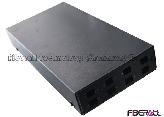 China Small Interior Optic Fiber Terminal Box Black 8 Ports 2 Inlets Fiber Entry supplier