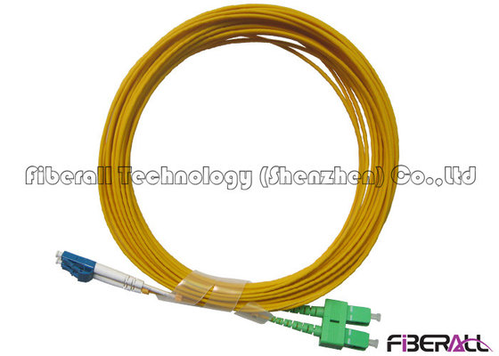 China G652 Optical Fiber Jumper With Kevlar , LC To SC Single Mode Fiber Patch Cable supplier