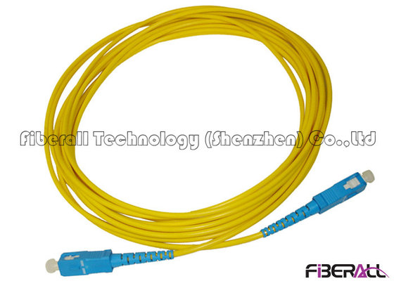 China 3mm High Tensile SM Fiber Optic Cable , Single Mode Fiber Optic Cable Blue Connector supplier