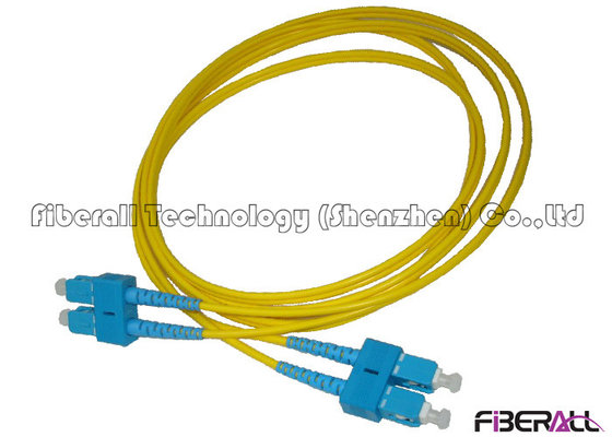 China Customized Fiber Optic Jumper SC SC Duplex Patch Cord With Letter Cable Ring supplier