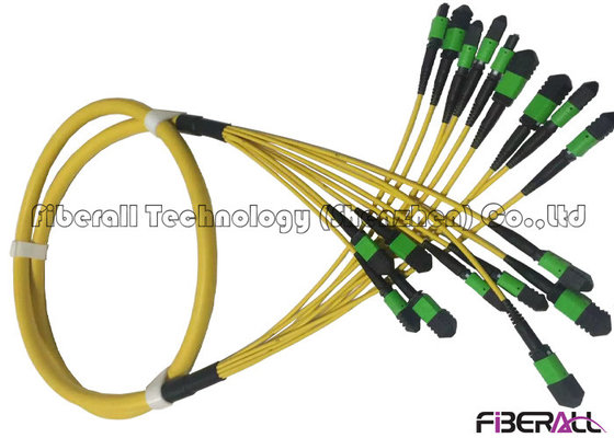 China MPO - MPO Fiber Optic Pigtail Fiber Optic Patch Cord 8 Connectors 96 Fibers supplier