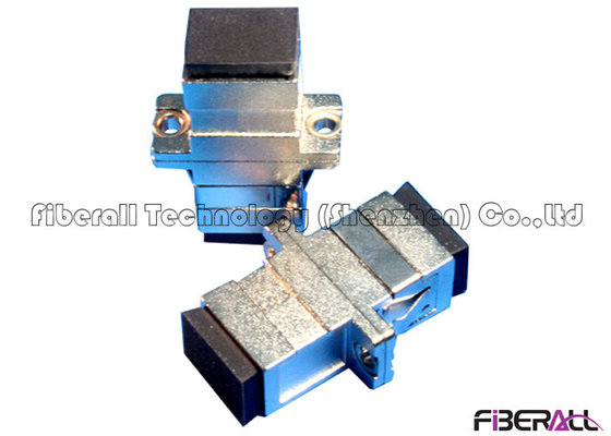 China Metal SC Fiber Optic Adapter Fiber Optic Couplers Simplex With Rubber Dust Cover supplier