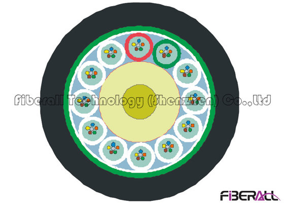 China GYFTS 144 Strand Fiber Optic Cable , Stranded Loose Tube Fiber Optic Cable OEM supplier