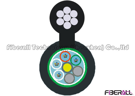 China Single Wire 48 Core Fiber Optic Cable , GYTC8S Armoured Optical Fibre Cable For Overhead supplier