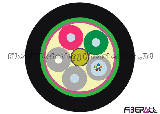 China Round Armoured Fiber Optic Cable , 12 Core Fiber Optic Cable Pipe Laying Method supplier
