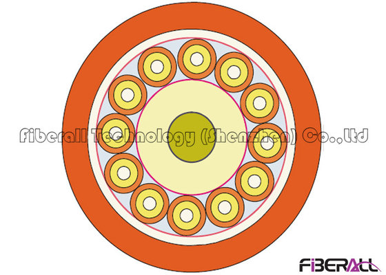 China 12 Pair G651 / G652 Indoor Fiber Optic Cable With 2.0mm Simplex Fan-Out And FRP supplier