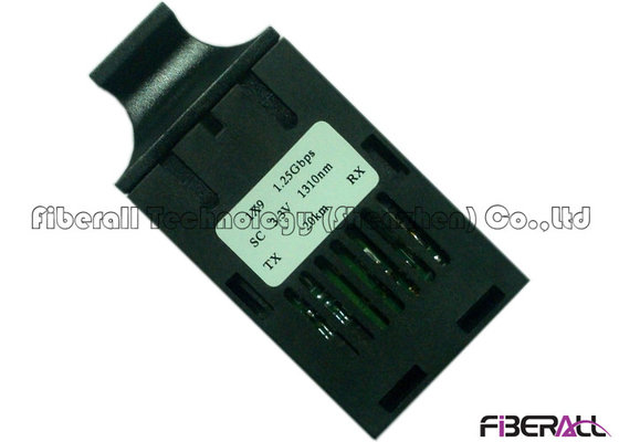 China SC Dual Fiber 1 X 9 Optical Fiber Transceiver SM Plastic Shell 3.3V Power supplier