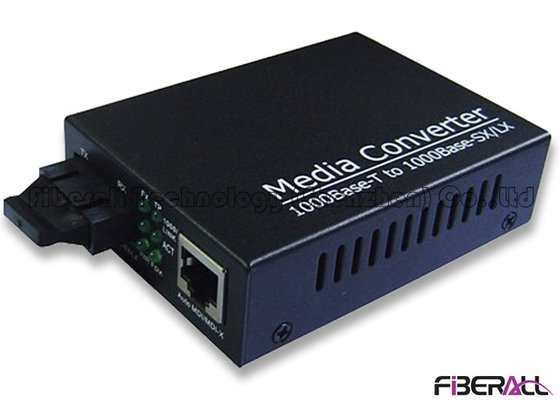China 1000M Optical Fiber Media Converter With External Power Adapter SM Dual Fiber SC 10KM supplier