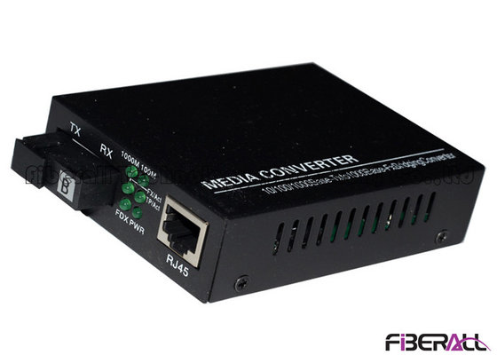 China Durable WDM Media Converter , Fiber Optic Media Converter Gigabit Auto Negotiation supplier
