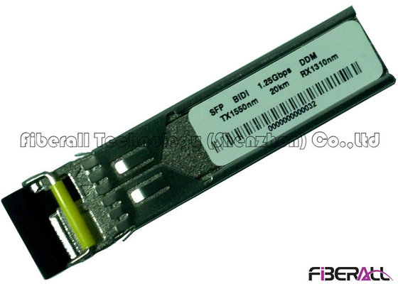 China Bidirectional Fiber Optic Transceiver LC SFP Module For Gigabit Ethernet supplier