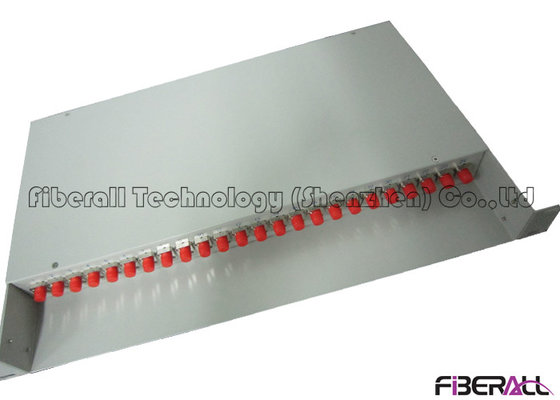 China Fixed Type Metal 1u Fiber Optic Patch Panel , Rack Mounted Fiber Terminal Box 24 Fibers supplier