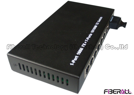 China Multi Ports 10/100M Optical Media Converter With SC Port And Seven RJ45 Ports supplier