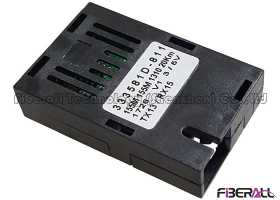China Symmetric Speed Rate 1x9 Optical Fiber Transceiver 155M 20KM SC Port 1310nm supplier