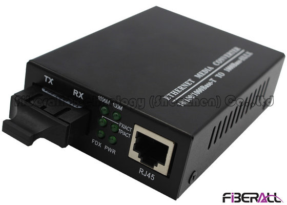 China Ethernet To Fiber Optical Media Converter And Transceiver 10 / 100 / 1000M SC DX supplier