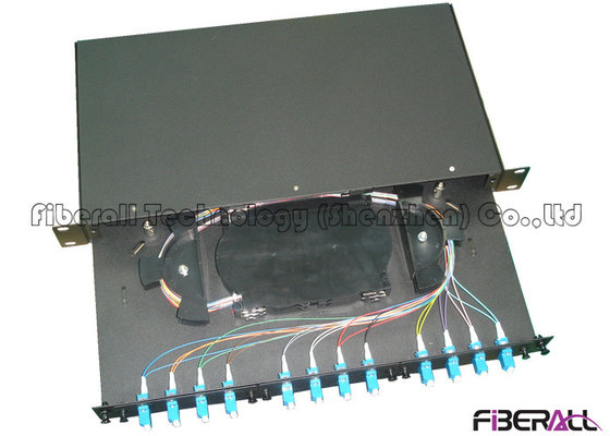 China High Density Fiber Optic Patch Panel With LC Pigtail Easy To Enlarge Capacity supplier