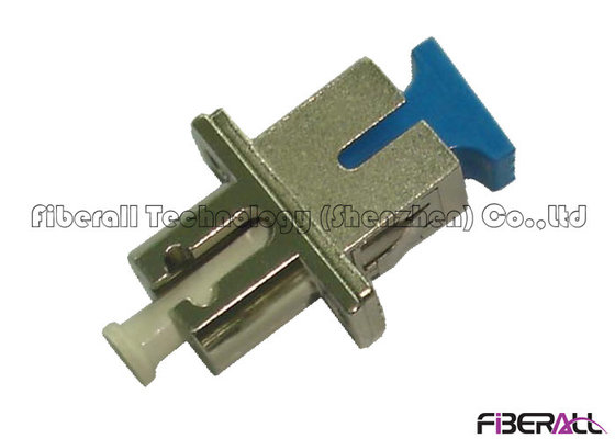 China Simplex Hybrid Fiber Optic Adapter LC/PC To SC/PC Metal Body With Screw Holes supplier