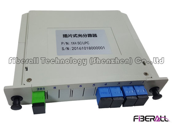 China Single Mode Optical Fiber Splitter PLC In LGX Box With G657A1 Fiber And SC / UPC Adapter supplier