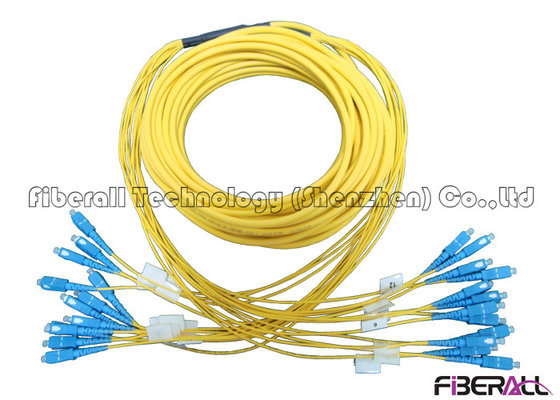 China Breakout Type Multicore Fiber Optic Jumper , 12 Fibers Fan out Patch Cord SC To SC supplier