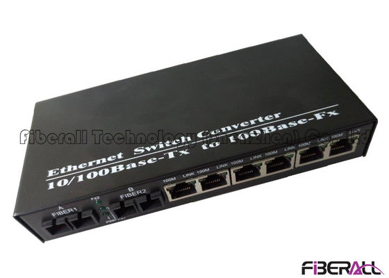 China Cascade 8 Port Fast Ethernet Switch 100M With 2 SC Ports And 6 RJ45 Ports supplier