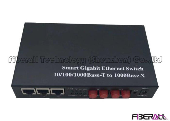 China Gigabit Fiber Media Converter For Ethernet Ring With Two FC Ports And 3 LAN Ports supplier