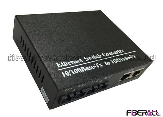 China Cascaded Fast Ethernet Fiber Media Converter Dual Fiber Optical Switch With 2 RJ45 Ports supplier