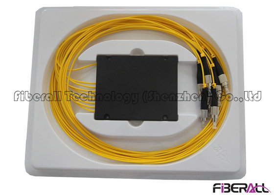 Yellow Jacket Fiber Optic PLC Splitter With 2.0mm Fiber Pigtail Low PDL Loss supplier