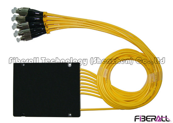 Yellow Jacket Fiber Optic PLC Splitter With 2.0mm Fiber Pigtail Low PDL Loss supplier