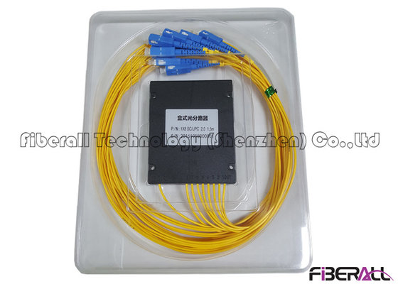 High Accuracy FTTH Fiber Optic PLC Splitter With SC Connector Low Insertion Loss supplier